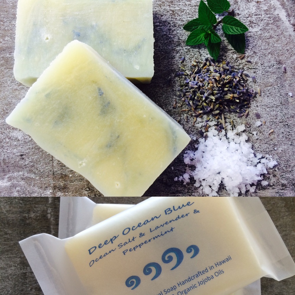 Deep Ocean Blue with Ocean Salt Peppermint & Lavender 4oz | PUALANI ...
